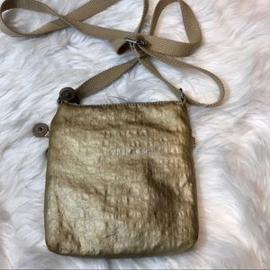 Kipling | Bags | 325 Kipling Metallic Gold Crossbody Bag | Poshmark